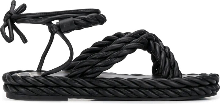 Valentino Garavani The Rope ankle-tie sandals - ShopStyle