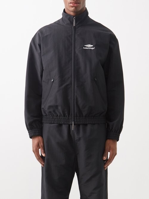 Balenciaga 3b-logo Nylon Shell Track Jacket - ShopStyle