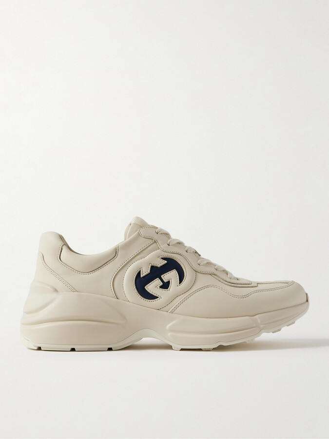 Gucci Rhyton Leather Sneakers - ShopStyle