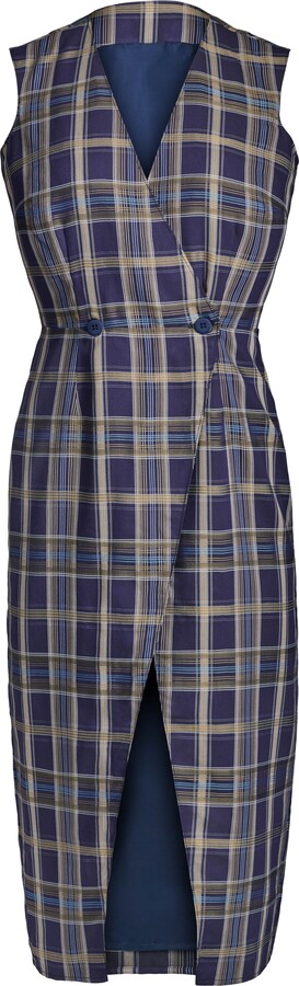 Hilary MacMillan - Plaid Cross Over Vest - ShopStyle Tops