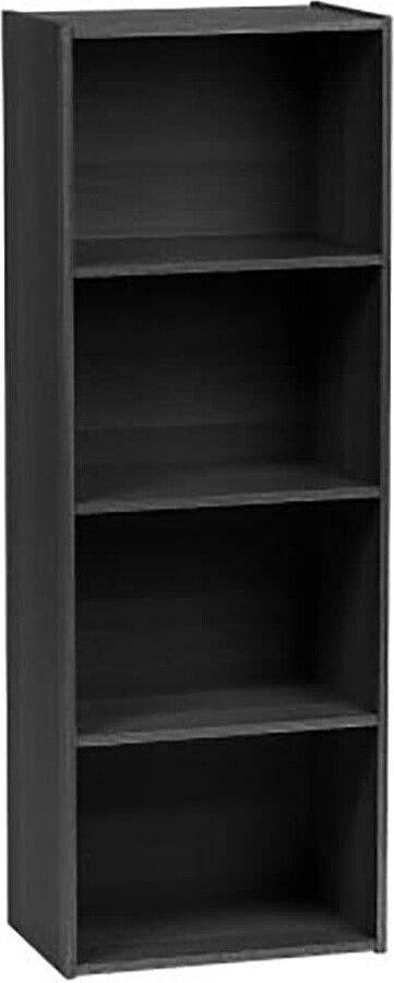 Iris Usa IRIS 4 Tier Tall Freestanding Wood Storage Bookshelf Shelf ...