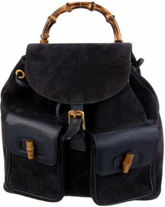 Gucci Vintage Bamboo Suede Backpack - ShopStyle
