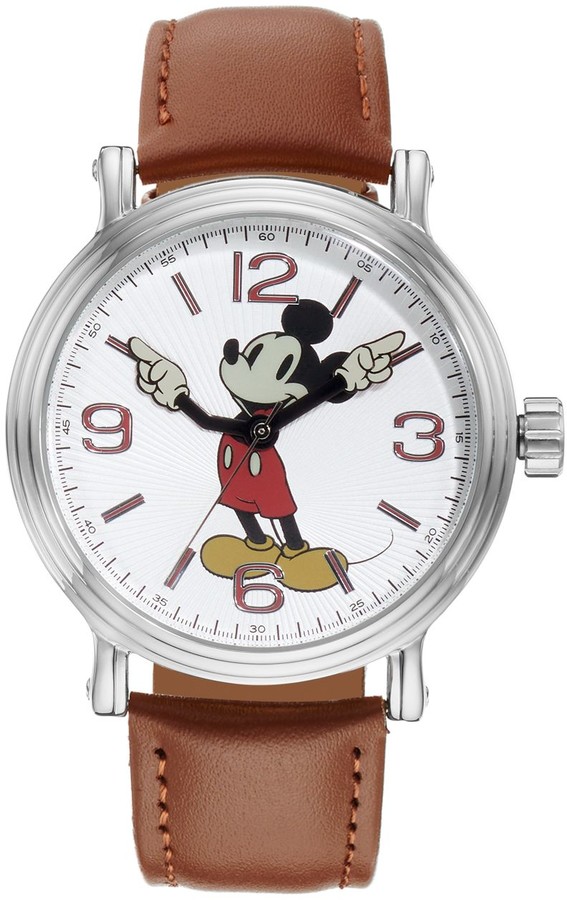 Disney Disney's Mickey Mouse Men's Leather Watch - ShopStyle