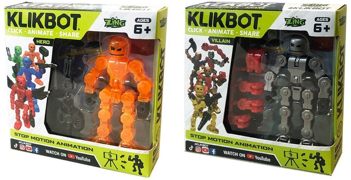 Stikbot KLIKBOT Heroes and Villains Blind 2 pack - ShopStyle Action ...