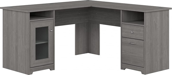 Bush Furniture Cabot L Shaped Computer Desk in Modern Gray | Corner ...