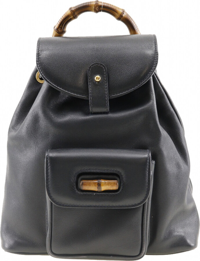 Gucci Bamboo leather backpack - ShopStyle