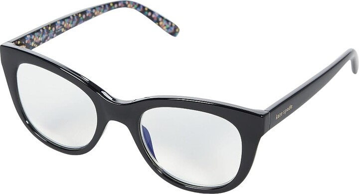 Kate Spade Odessa Blue Light Readers (Black) Reading Glasses Sunglasses ...