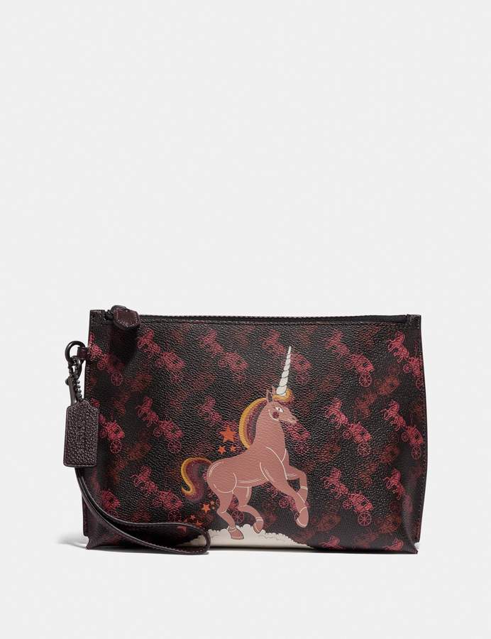 Coach Charlie Pouch With Horse And Carriage Print And Unicorn ...