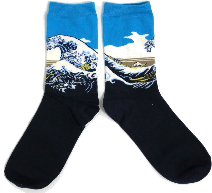 Sock Shack Ladies The Great Wave Off Kanagawa Hokusai Sea Surf Socks ...