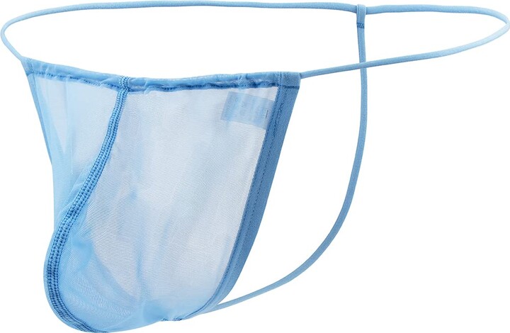 BIATWOWR Sexy See-Through Men’s T-Back Thongs Transparent Underwear ...