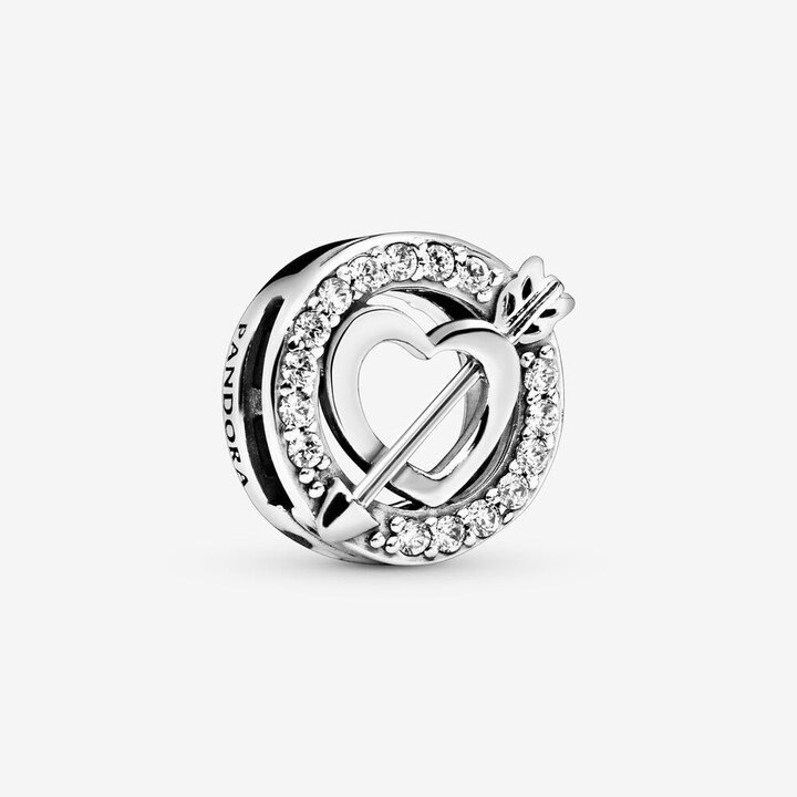 Pandora Asymmetrical Heart and Arrow Clip Charm - ShopStyle