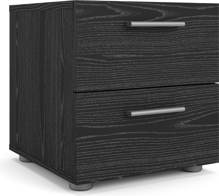 Howcool Austin 2 Drawer Nightstand, Black Woodgrain - ShopStyle Buffets ...