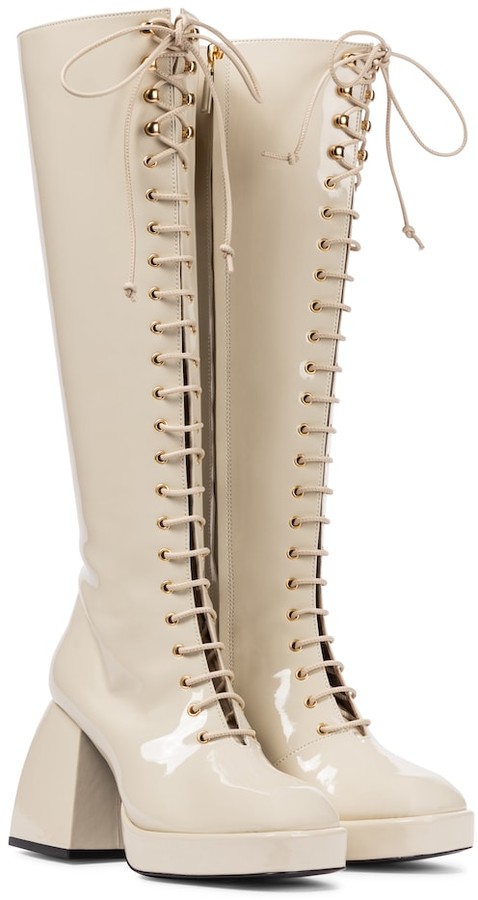 Nodaleto Bulla Ward patent leather knee-high boots - ShopStyle