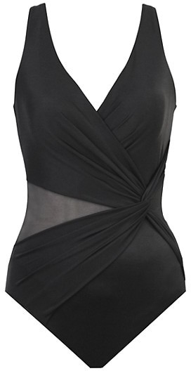 Miraclesuit Illusion V-Neck One-Piece Swimsuit - ShopStyle
