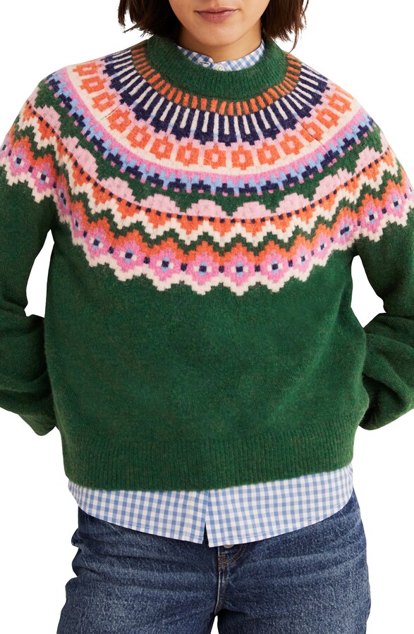 Boden Fluffy Fair Isle Sweater - ShopStyle