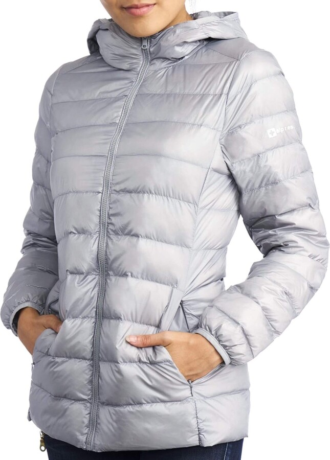 alpine swiss Eva Womens Down Alternative Puffer Jacket Hooded Light ...
