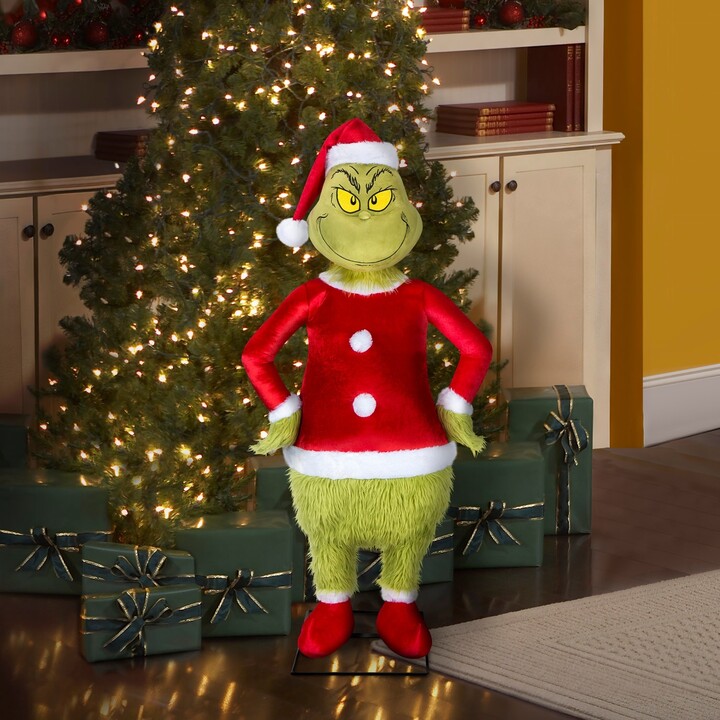 Gemmy 4ft Life-Size Animated KD-Fuzzy Grinch-Dr. Seuss - ShopStyle ...