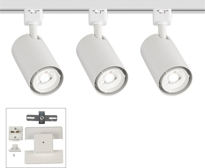 Pro Track 3-Head 15W Led Ceiling Track Light Fixture Kit Floating ...