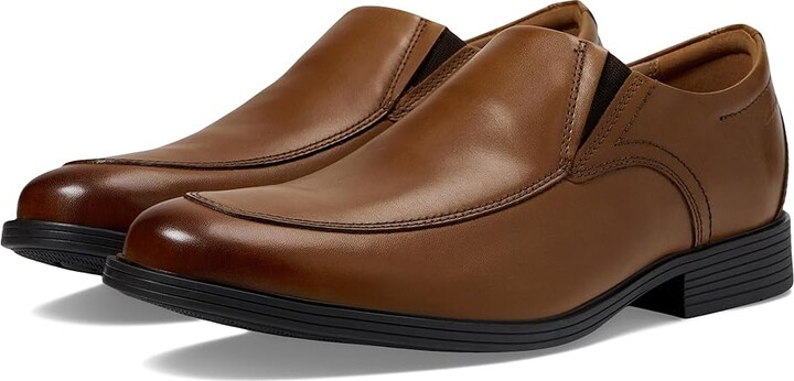Clarks Whiddon Step (Dark Tan Leather) Men's Shoes - ShopStyle Slip-ons ...