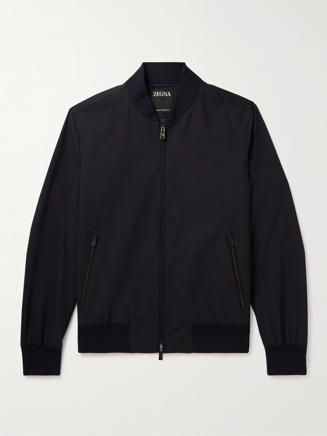 Ermenegildo Zegna Wool-Shell Bomber Jacket - ShopStyle
