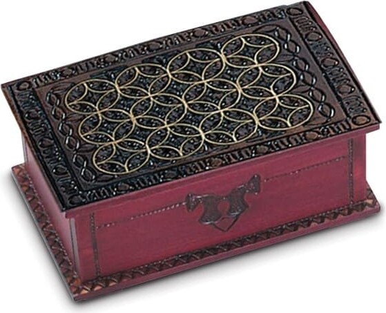 Curata Handcrafted Carved Wooden Medium Celtic Top Puzzle Box - ShopStyle