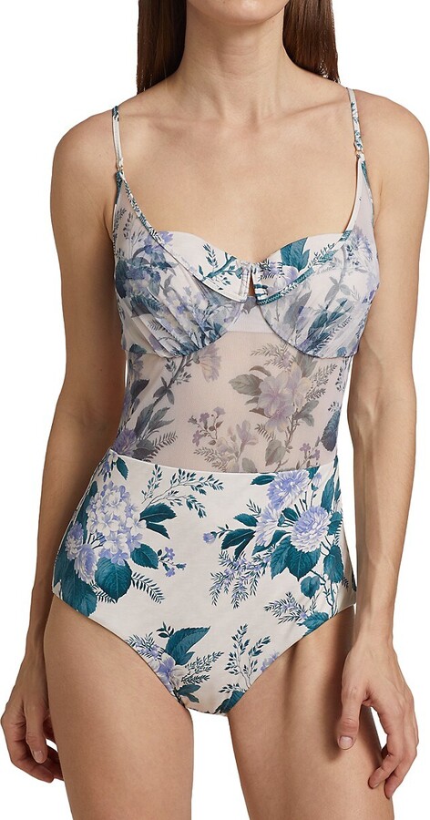 Zimmermann Cassia Balconette One-Piece Swimsuit - ShopStyle