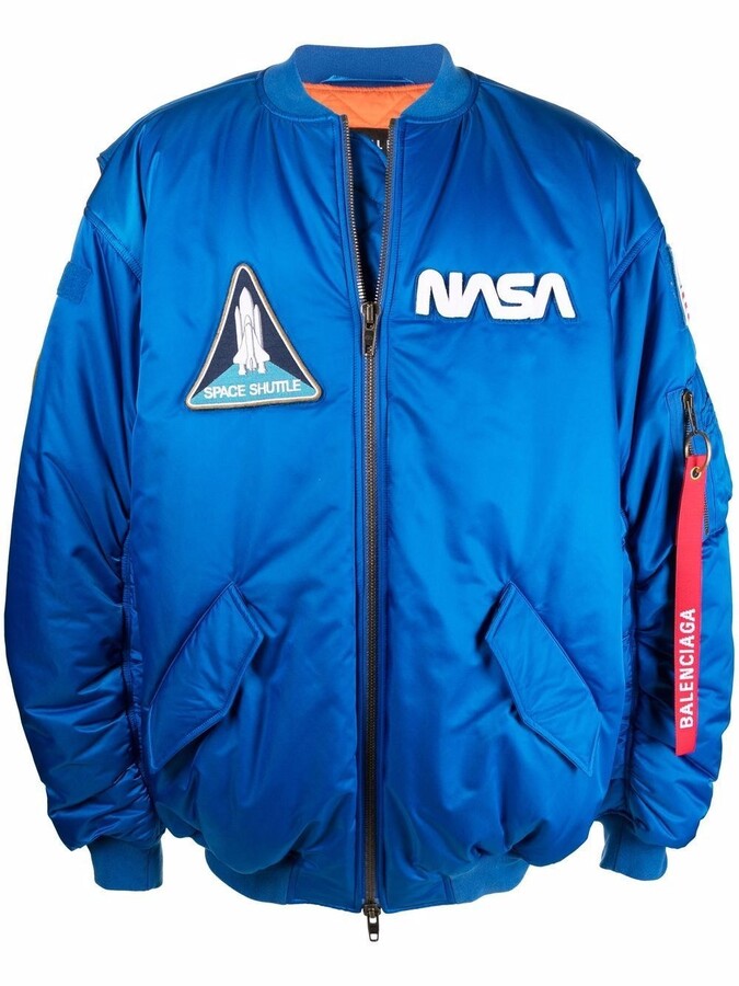 Balenciaga X NASA Space Bomber Jacket Royal Blue - ShopStyle