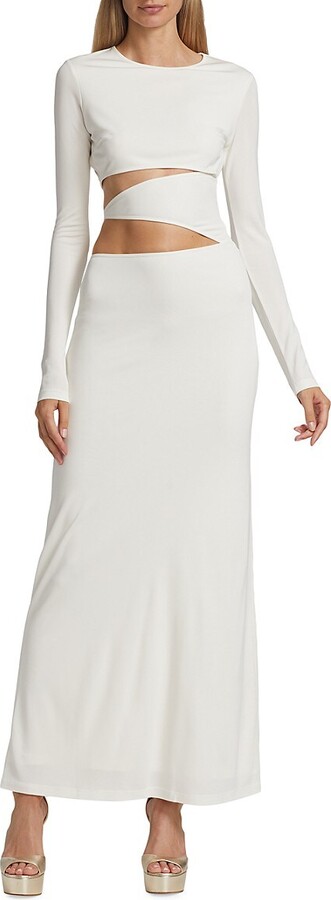 ZEYNEP ARCAY Women's Cut-Out Jersey Maxi Dress - White - Size 10 ...