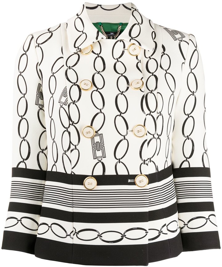 Elisabetta Franchi Chain Print Jacket - ShopStyle