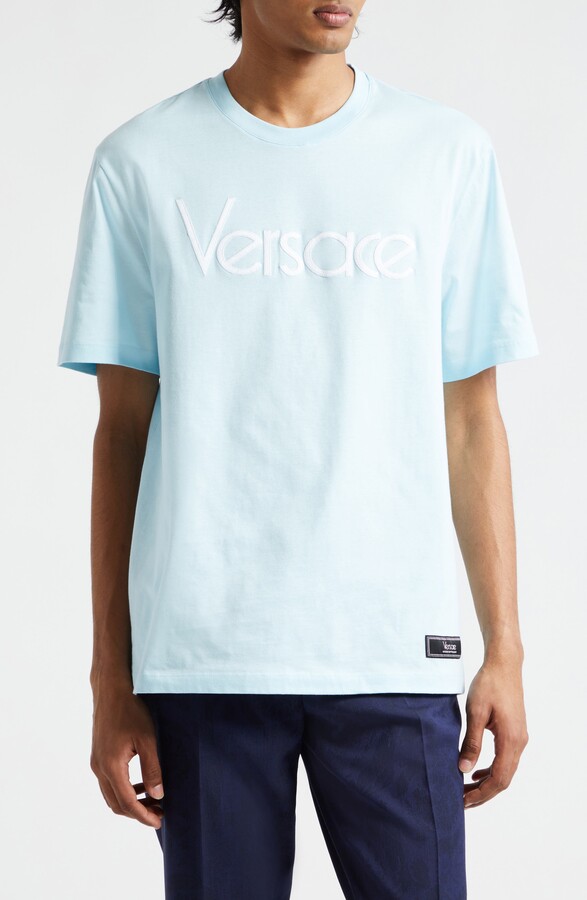 Versace 1978 Re-Edition Logo Embroidered Cotton Jersey T-Shirt - ShopStyle