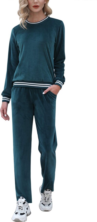 Doaraha Women's Velour Tracksuit - ShopStyle Tops
