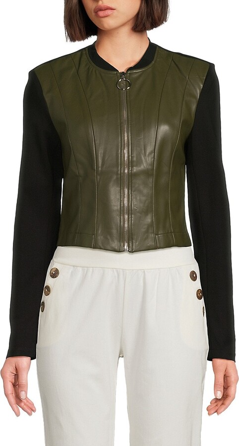 Patrizia Luca Baseball Collar Twofer Jacket - ShopStyle