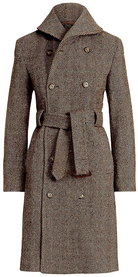 Polo Ralph Lauren Carlyn Herringbone Coat - ShopStyle