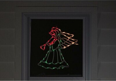 Northlight Seasonal 18" Lighted Trumpeting Angel Christmas Window ...