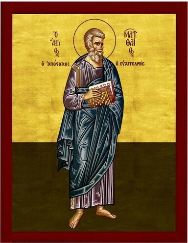Etsy Saint Matthew The Apostle Icon, Handmade Greek Orthodox Icon Of ...