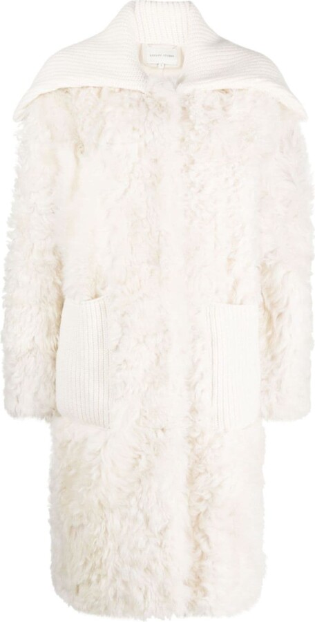 LOULOU STUDIO Fur-Design Midi Coat - ShopStyle