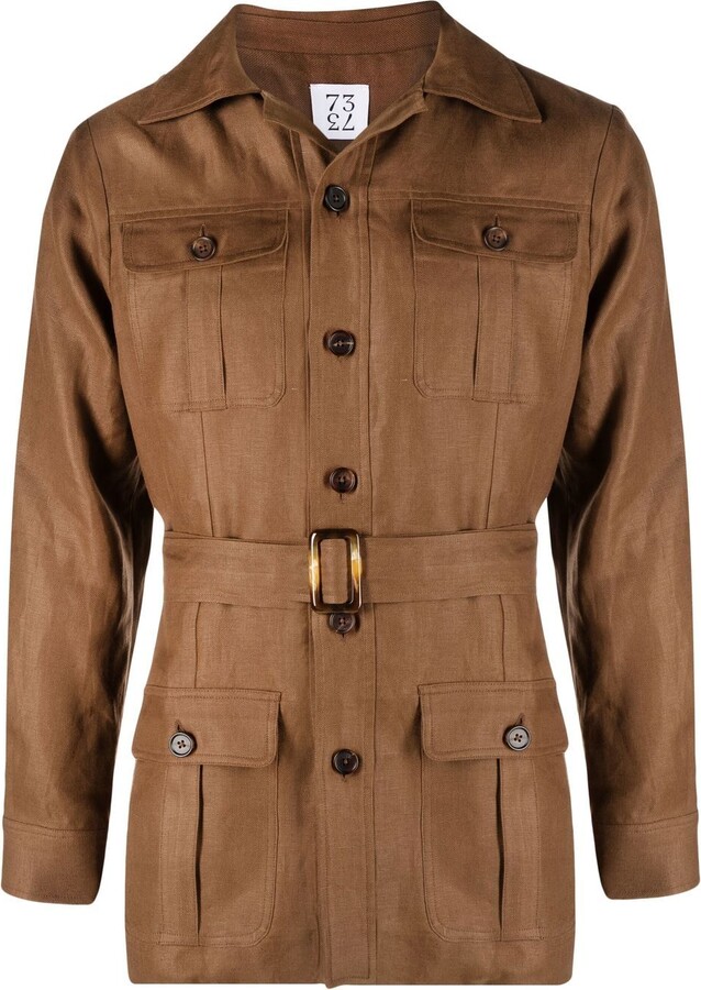 73 London Belted Linen Safari Jacket - ShopStyle