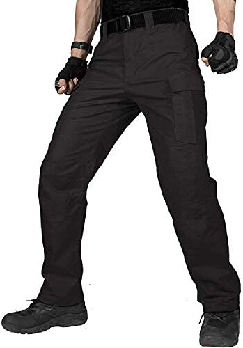 FREE SOLDIER Men's Water Resistant Pants Relaxed Fit Tactical Combat ...