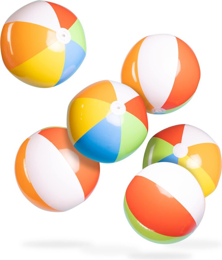 Dollar Deal Top Race Large Beach Balls Bulk Pack - Big Inflatable Beach ...