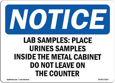 SignMission Lab Samples Place Urine Samples Inside Sign - ShopStyle Desks