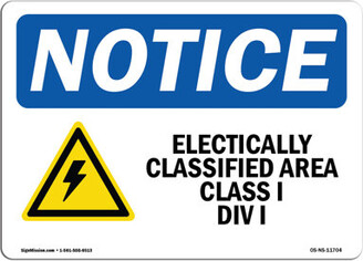 SignMission Electrically Classified Area Sign with Symbol - ShopStyle ...