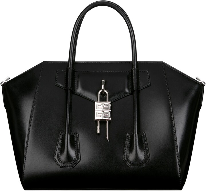 Givenchy Small Antigona Lock Leather Top Handle Bag - ShopStyle