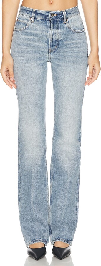 Saint Laurent Bootcut Leg in Denim-Light - ShopStyle