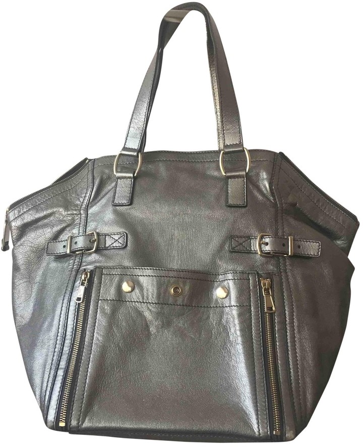 Saint Laurent Downtown Silver Leather Handbags - ShopStyle Bags