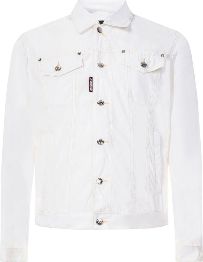 DSQUARED2 Logo Patch Button Fastening Jacket - ShopStyle