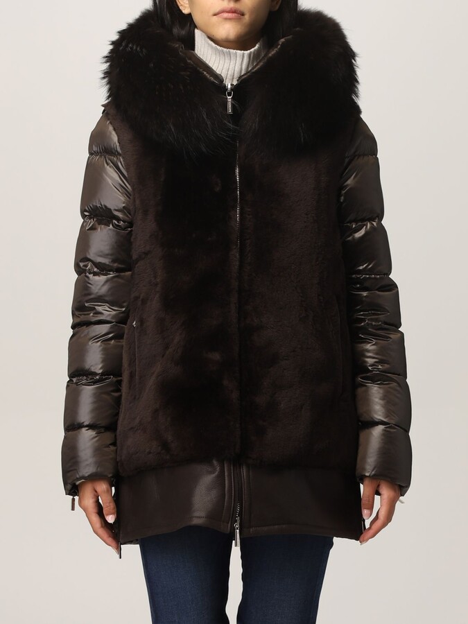 Moorer down jacket in nylon and cashmere blend - ShopStyle
