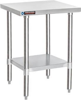 DuraSteel 24 x 24 Inch Commercial Stainless Steel Workbench Table with ...