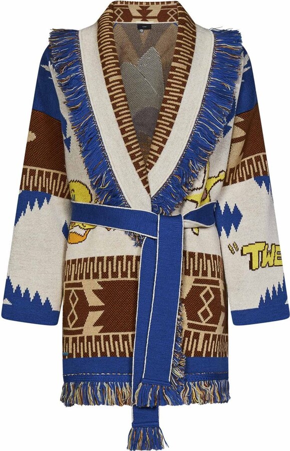 Alanui Tweety Cowboy Icon Jacquard Cardigan - ShopStyle