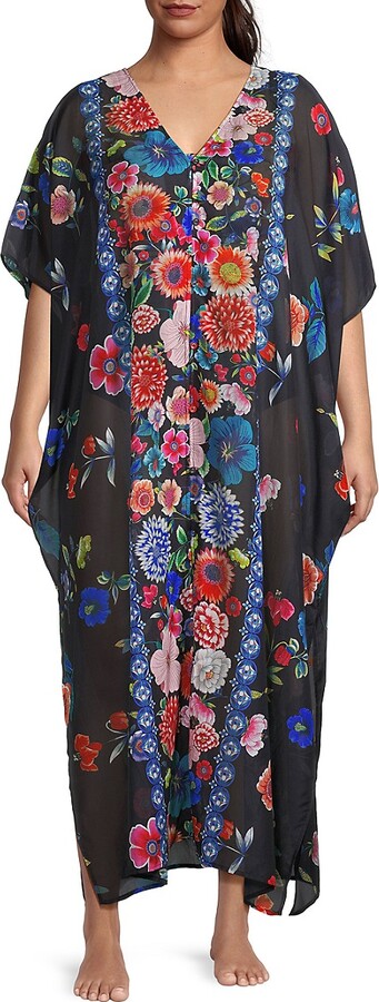 Johnny Was, Plus Size Evening Palace V-Neck Caftan - ShopStyle Day Dresses