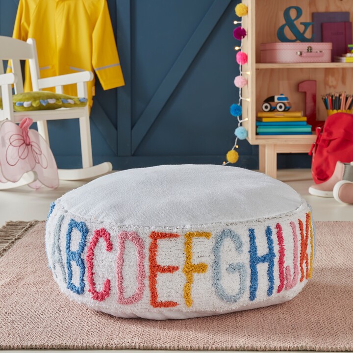Dunelm Kid's Tufted Alphabet Pouffe Multicoloured - ShopStyle